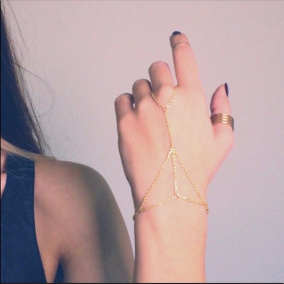 Jewelry | Dainty Gold Chain Hand Harness Bracelet | Poshmark